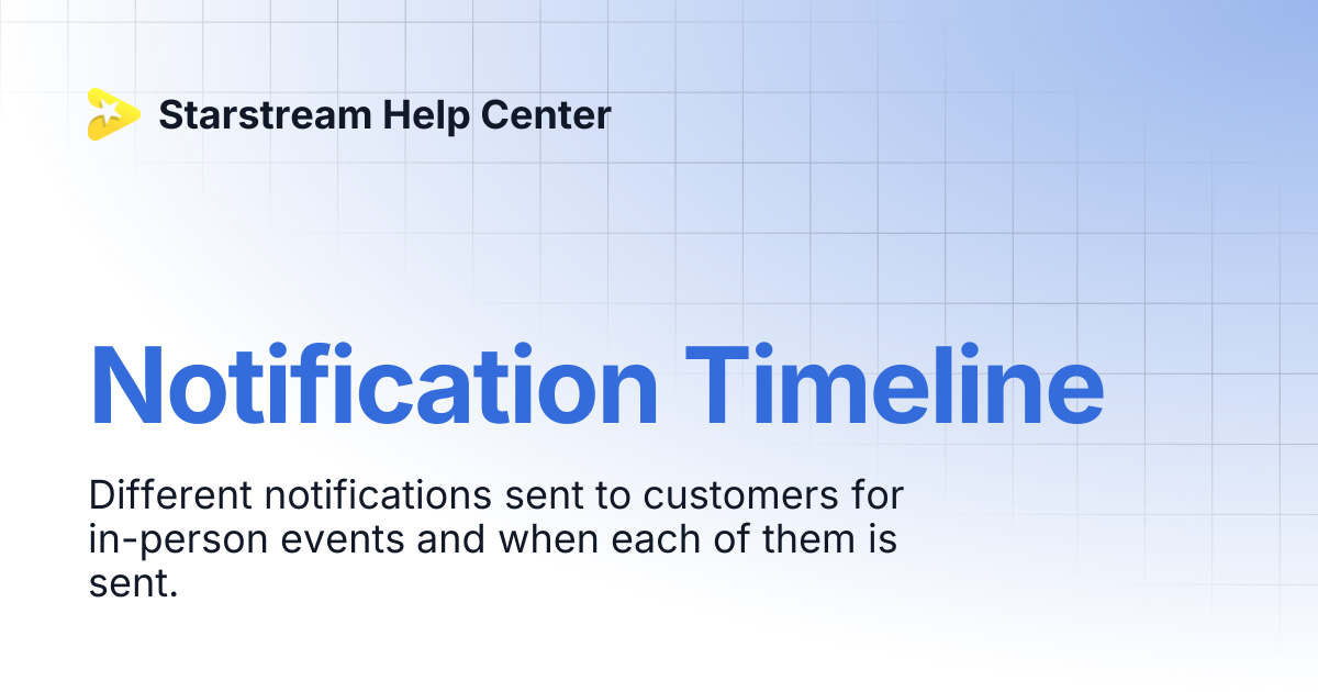 Notification Timeline | Starstream Help Center